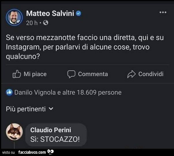 Appunto, stocazzo! ?… post satirico pubblicato da FarangTao ...