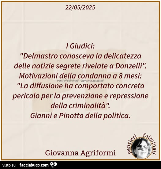 Post satirico pubblicato da carlettone - Facciabuco.com